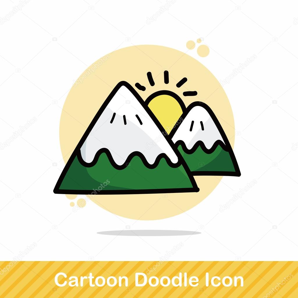 Mountain color doodle vector illustration Stock Vector by ©wenchiawang ...