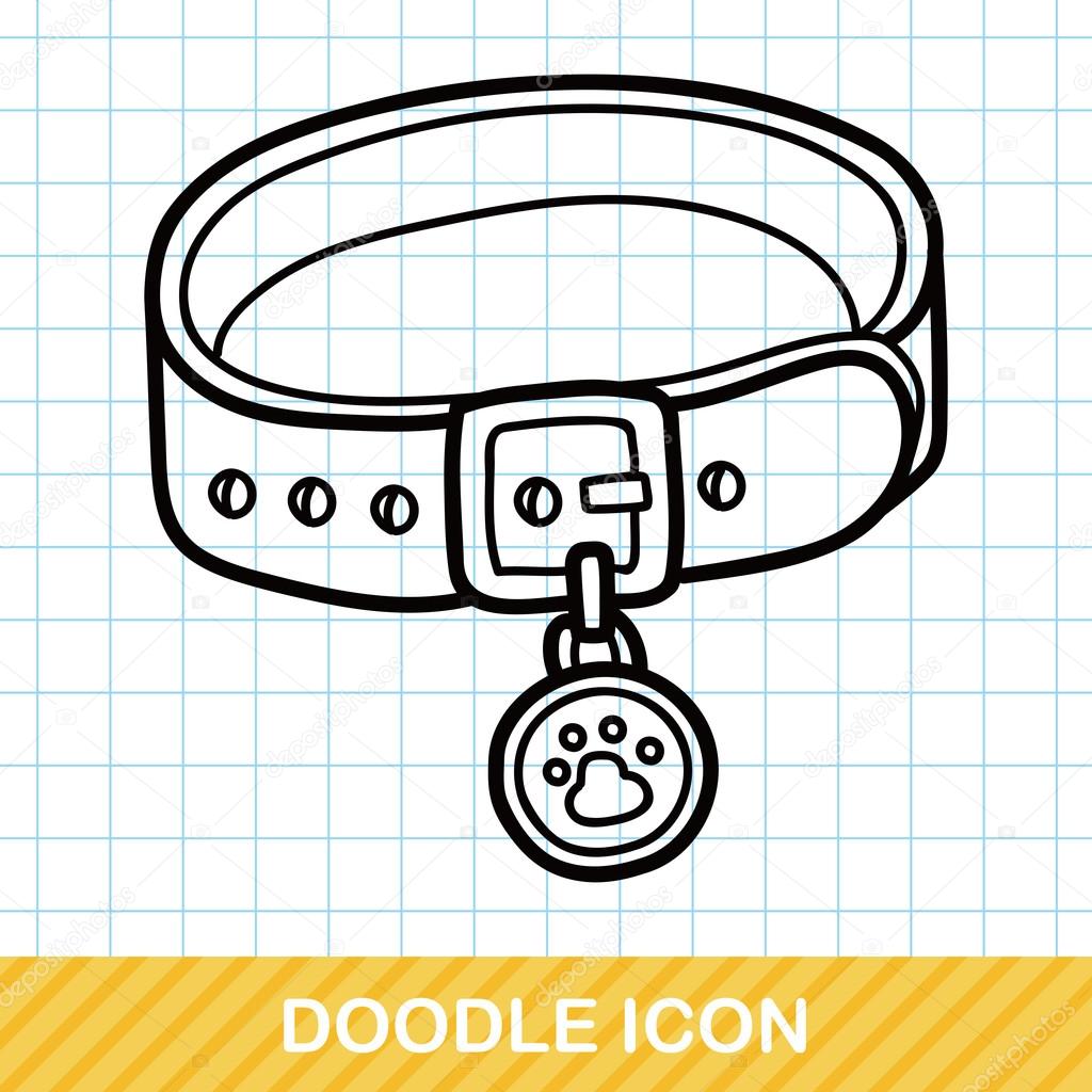 Pet collar doodle vector illustration Stock Vector by ©wenchiawang 94480116