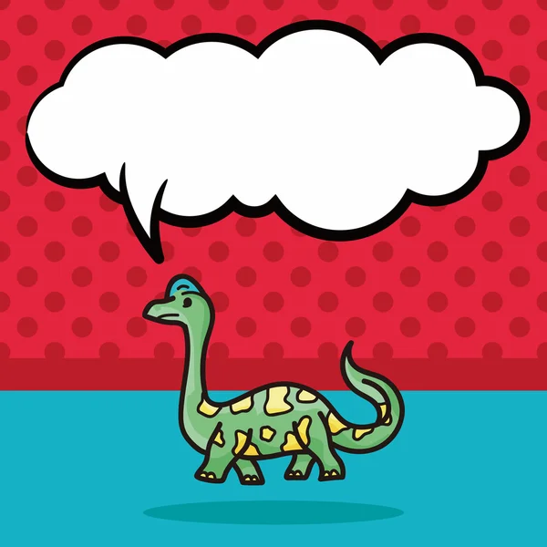 Dinosaur doodle, speech bubble vector illustration ⬇ Vector Image by ...