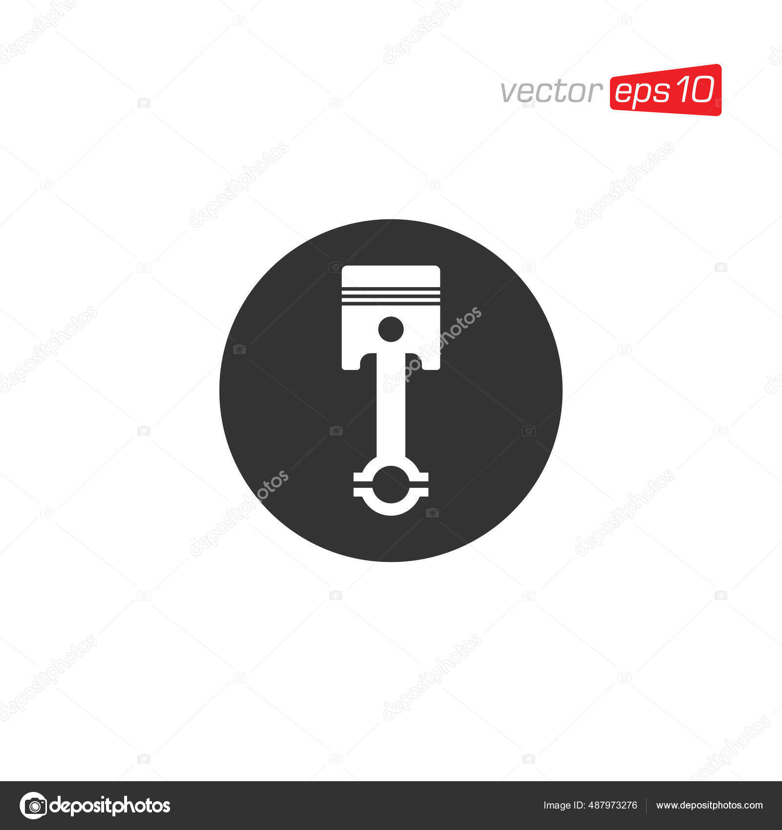 Pistón Icono Logo Diseño Vector Vector de stock por ©Nano99 487973276