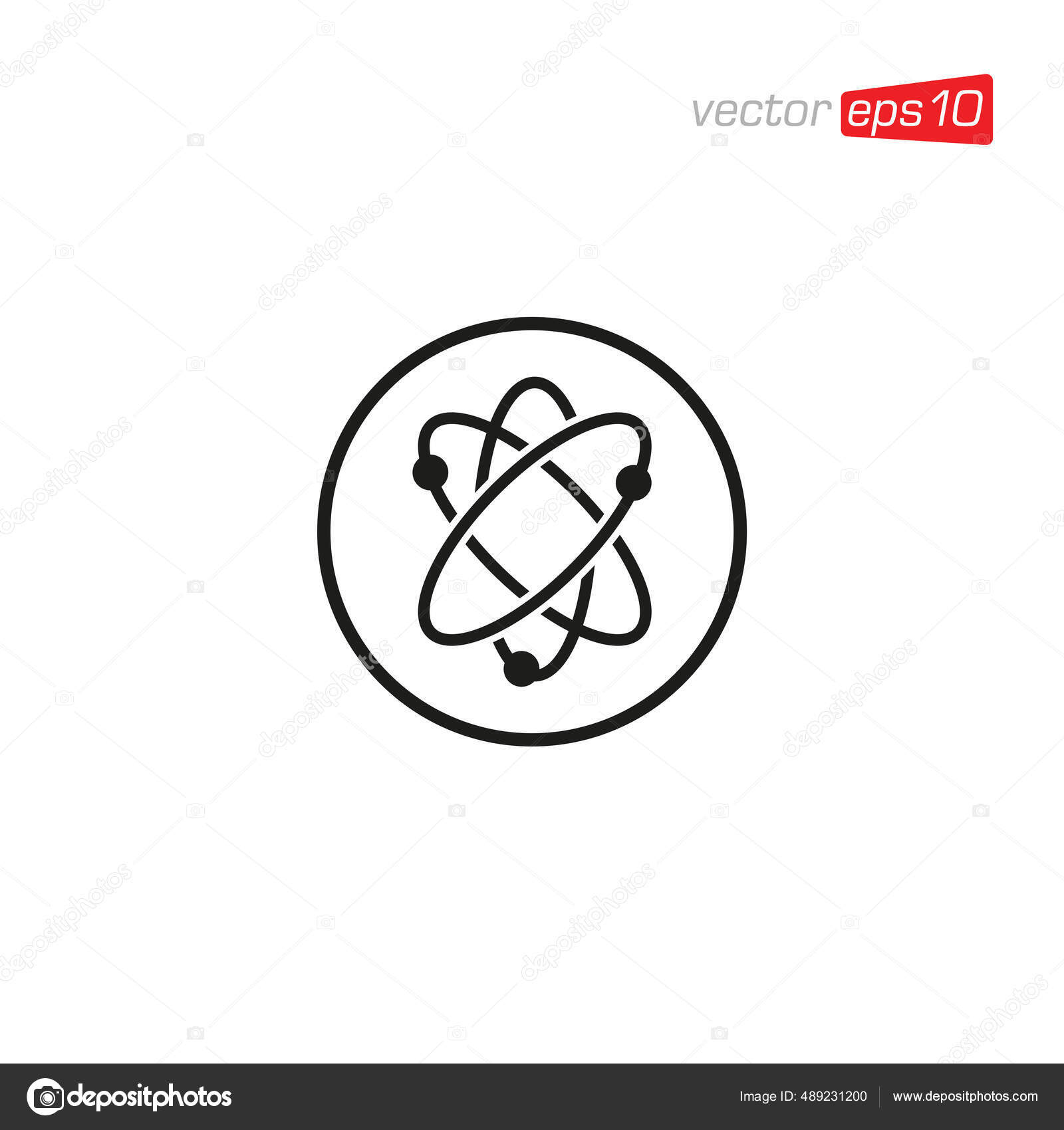 Atom Technology Icon Logo Vector Stock Vector by ©Nano99 489231200