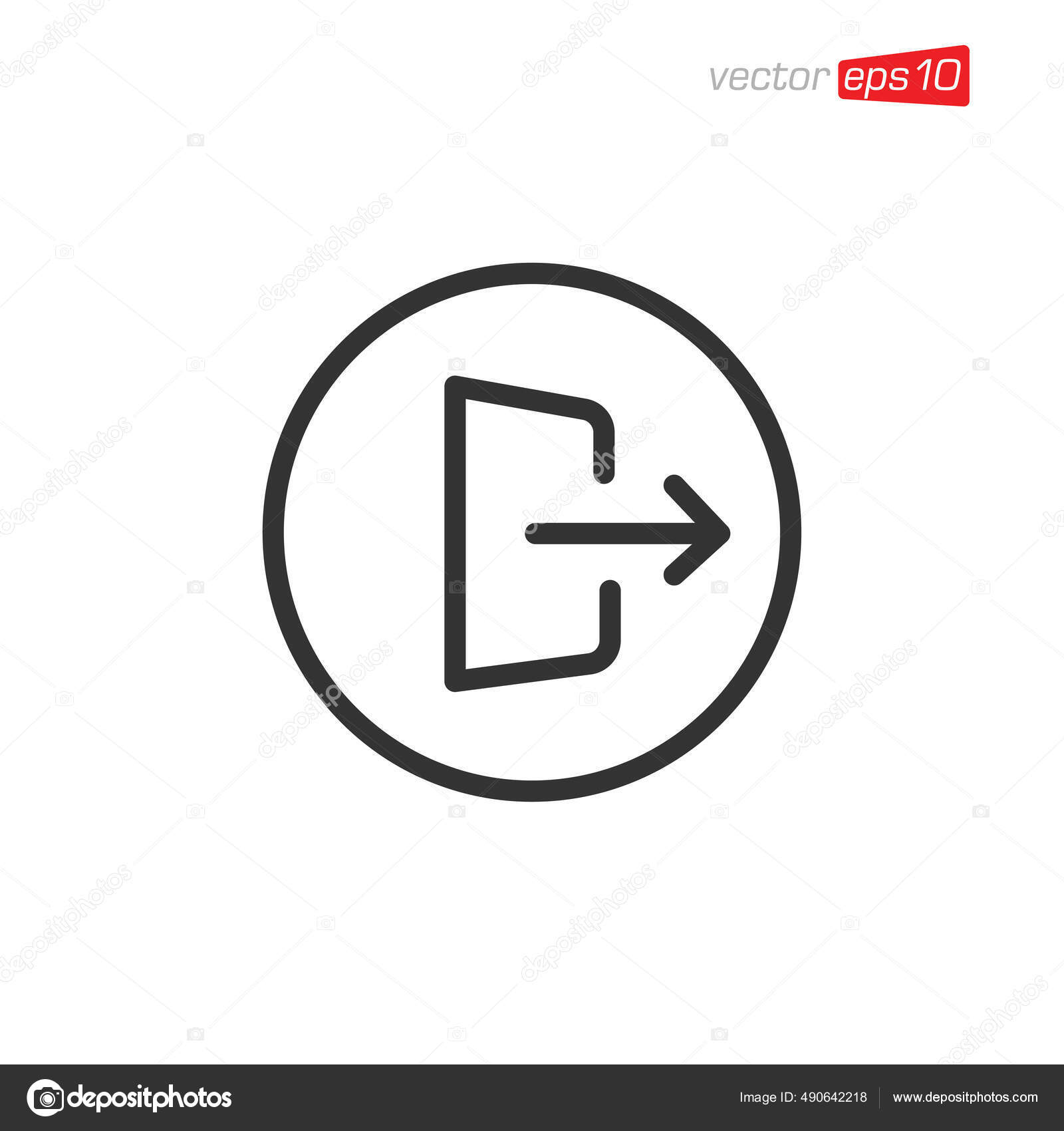 Símbolo Diseño Signo Icono Salida Vector de stock #490642218 de ©Nano99