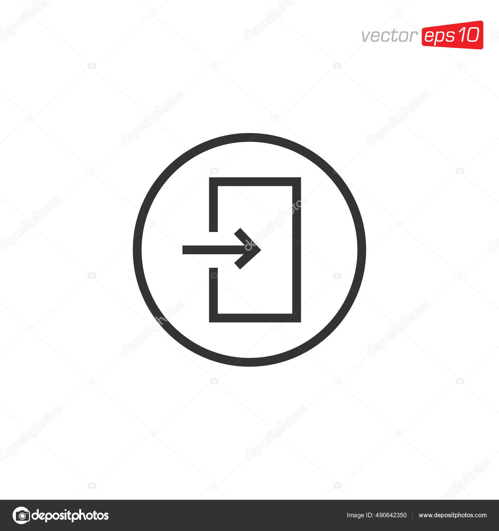 Exit Icon Sign Design Symbol Stock Vector by ©Nano99 490642350