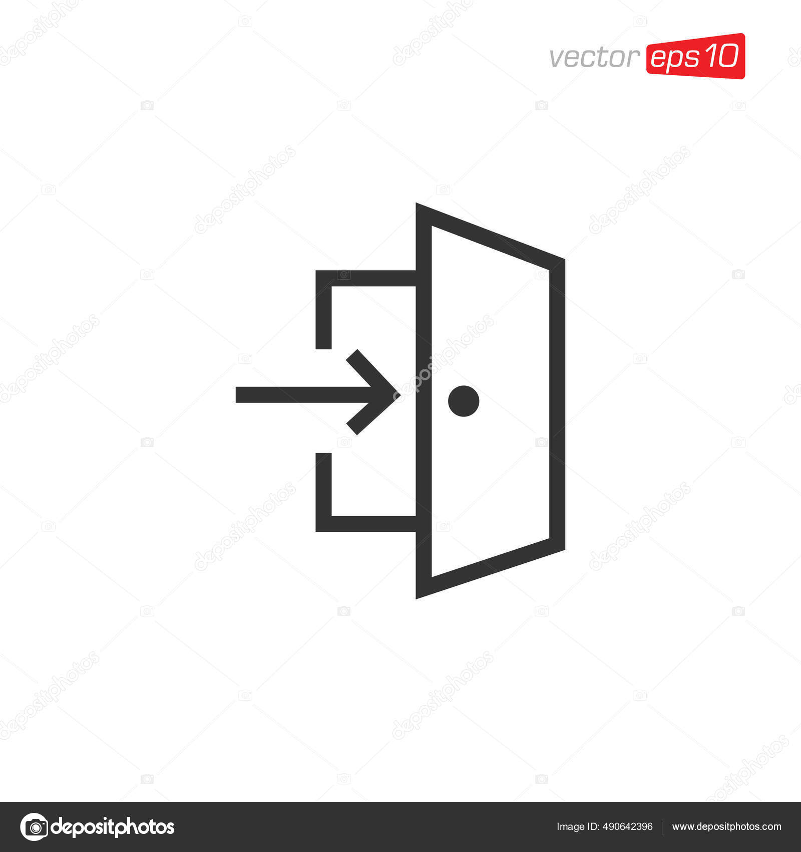 Exit Icon Sign Design Symbol Stock Vector by ©Nano99 490642396