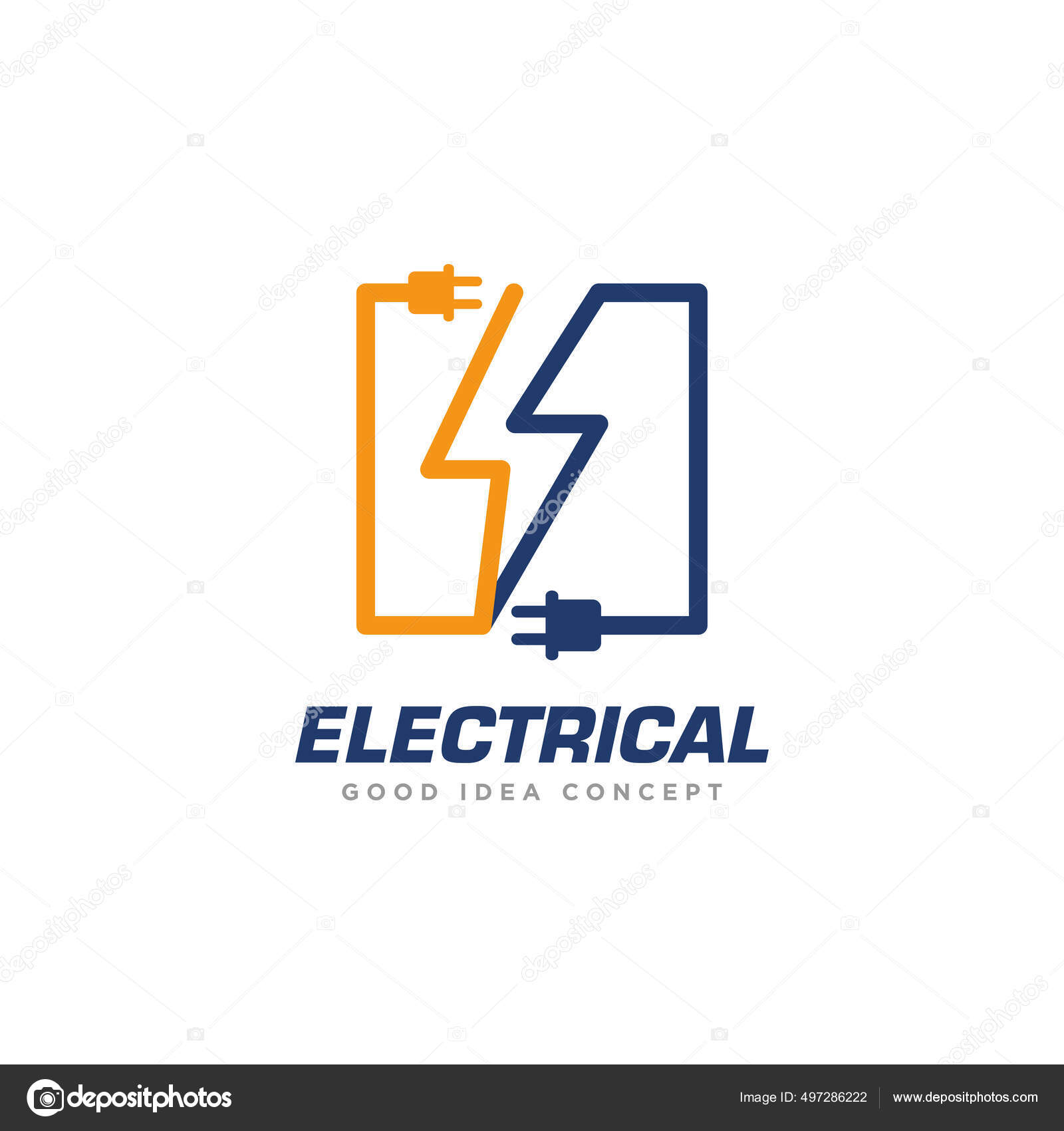Electrical Logo Design Vector Stock Vector by ©Nano99 497286222