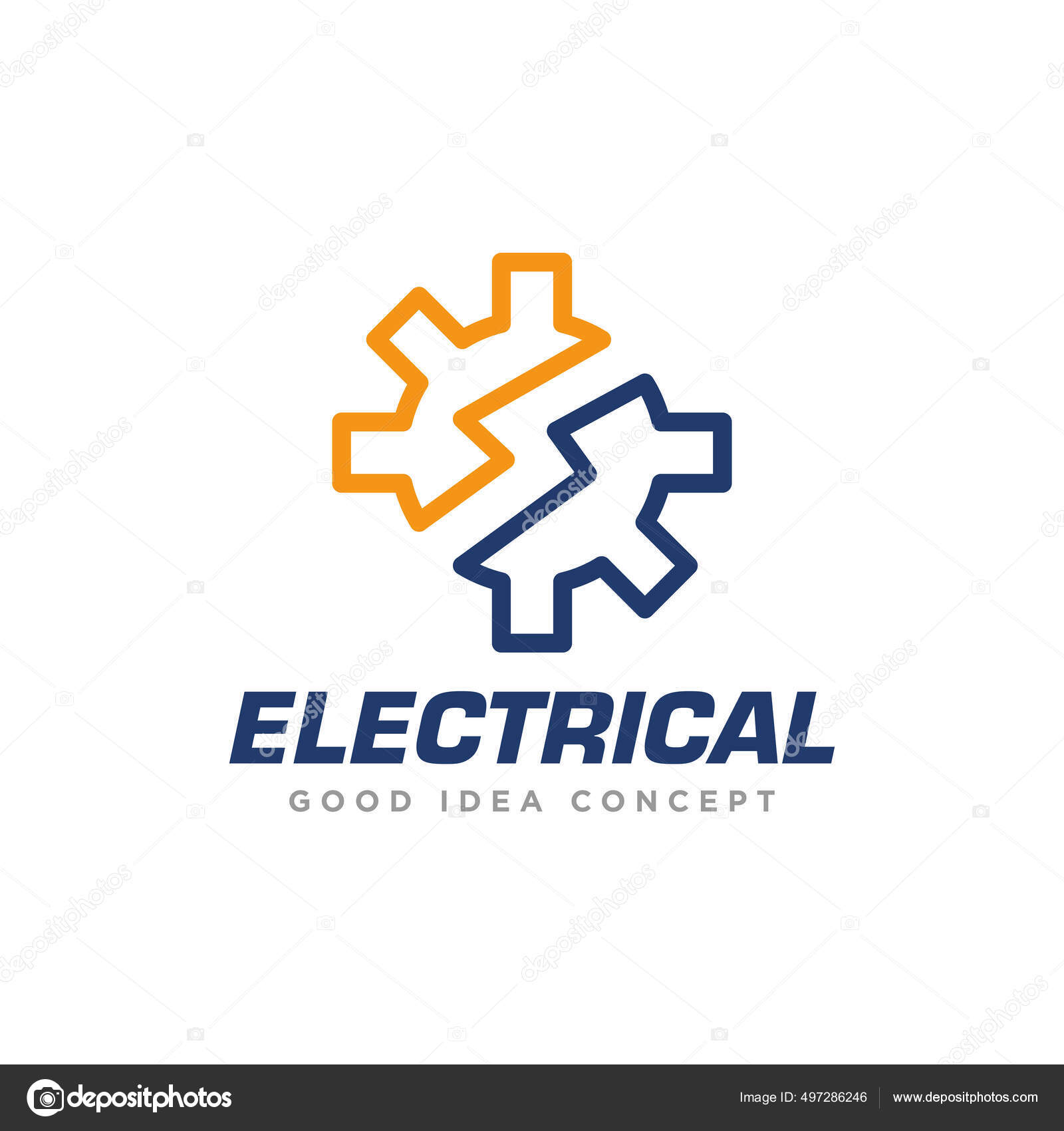 Electrical Logo Design Vector Stock Vector by ©Nano99 497286246