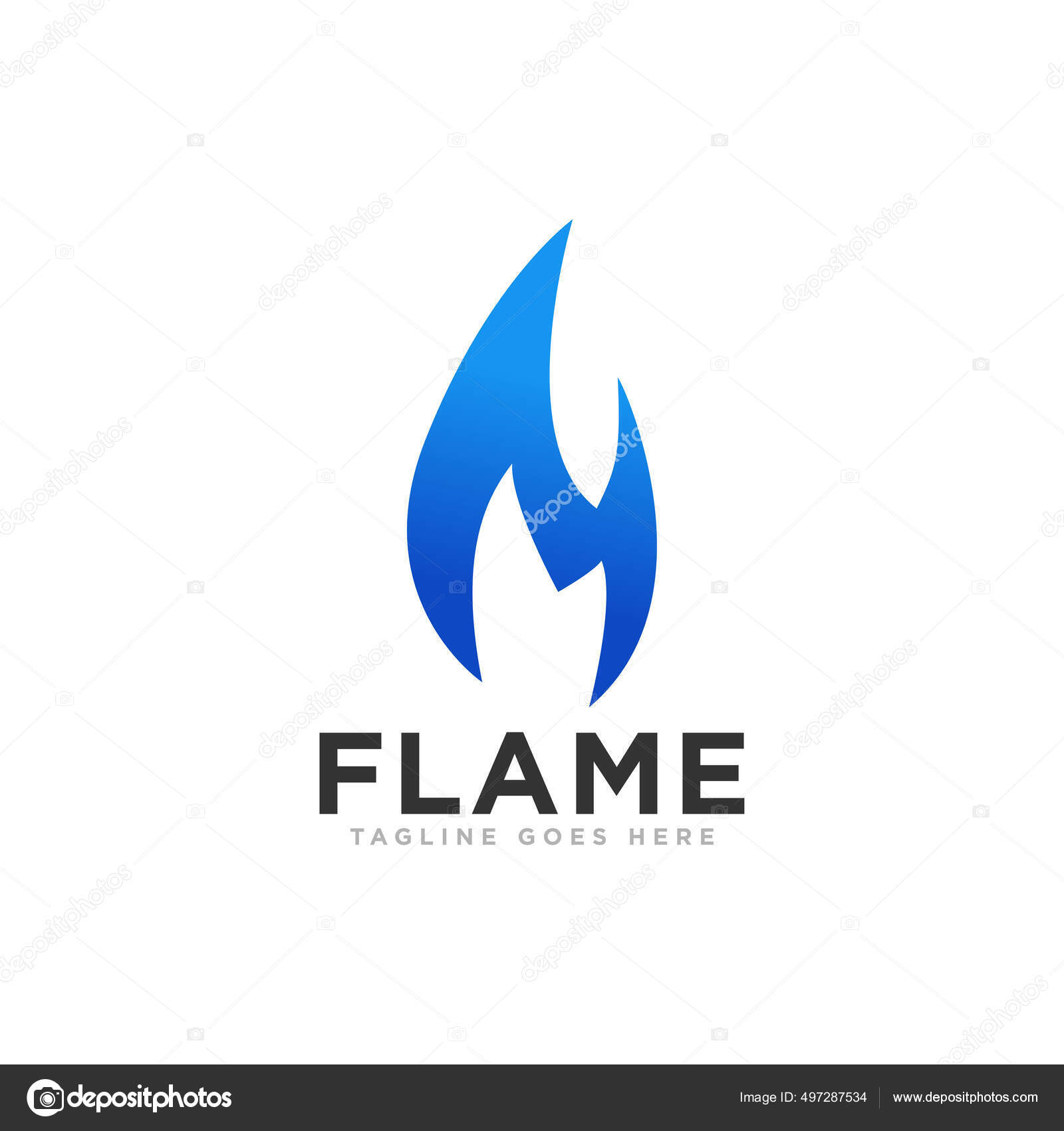 Flame Fire Logo Design Vector Stock Vector by ©Nano99 497287534