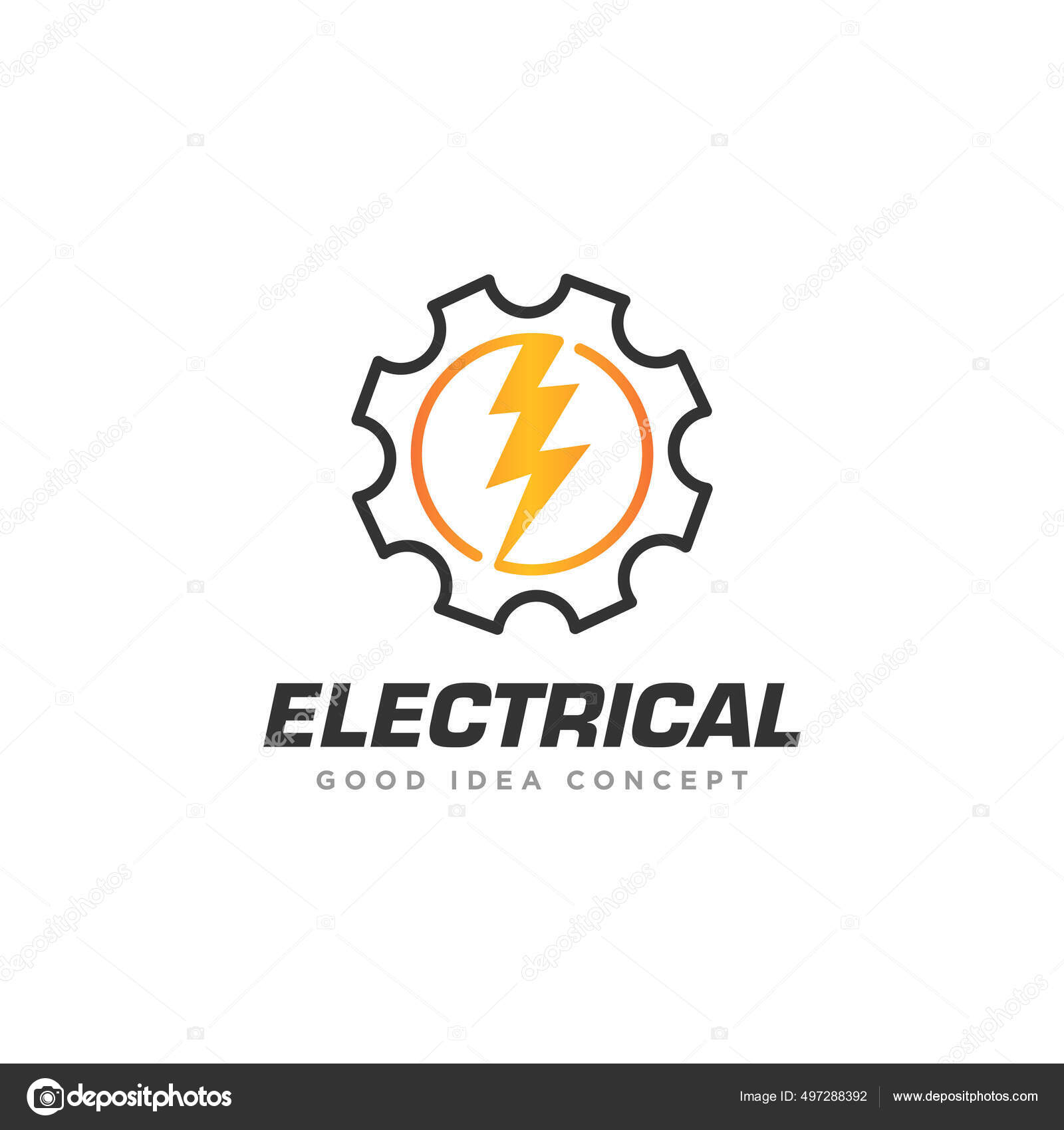 Electrical Logo Design Vector Stock Vector by ©Nano99 497288392