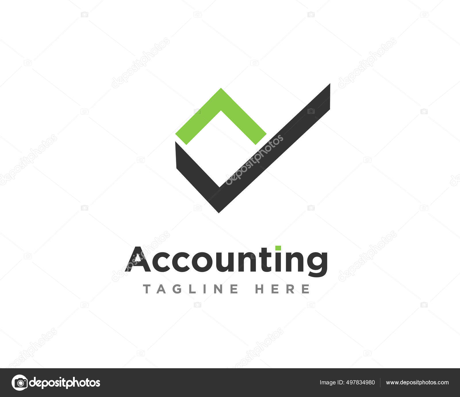 Comprobación Contable Logo Diseño Vector Vector de stock #497834980 de ...