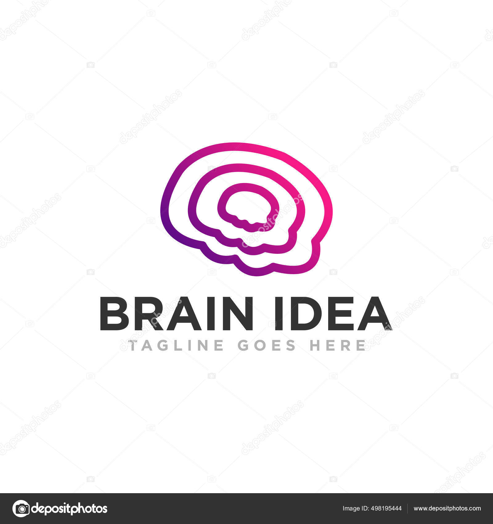 Brain Idea Logo Design Vector Stock Vector Image by ©Nano99 #498195444