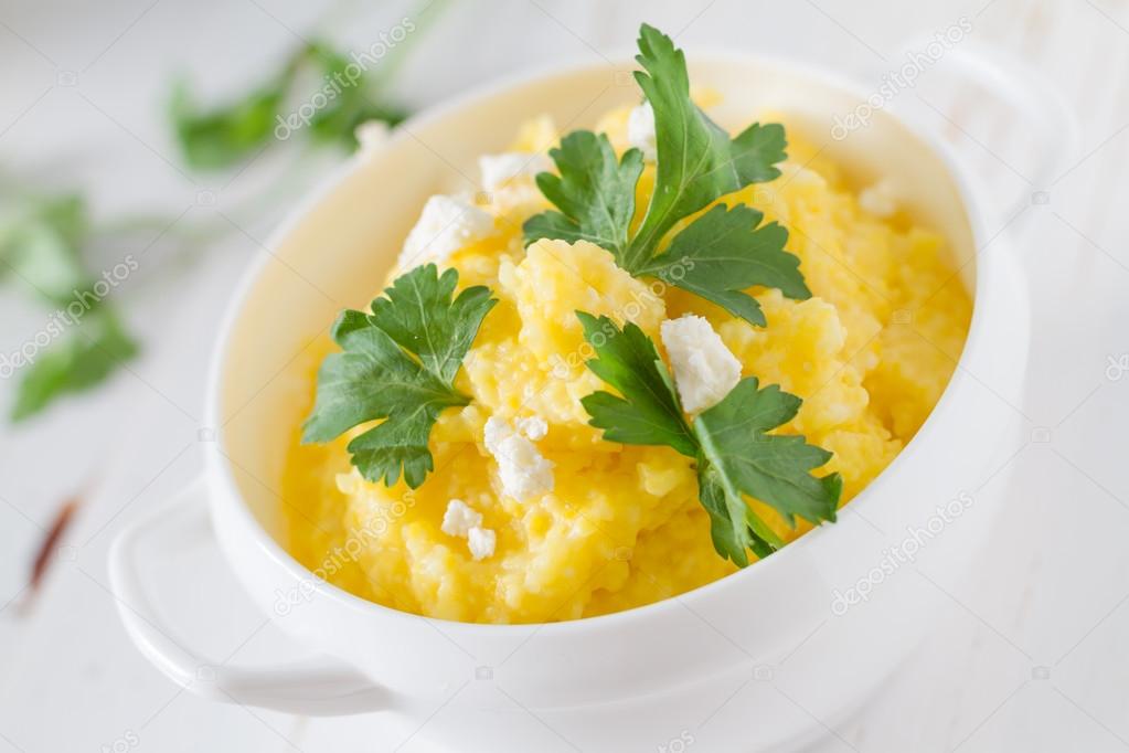 Banush - traditional ukrainian corn dish Stock Photo by ©anaumenko 84290124