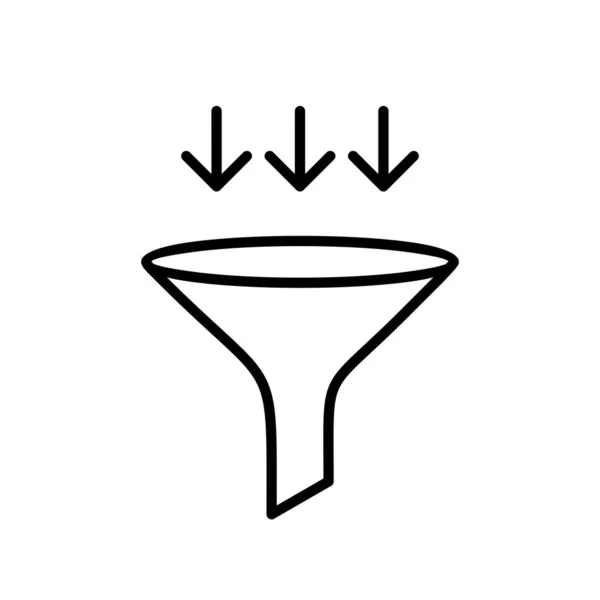 Funnel Icon Vector Isolated White Background Your Web Mobile App Stock ...