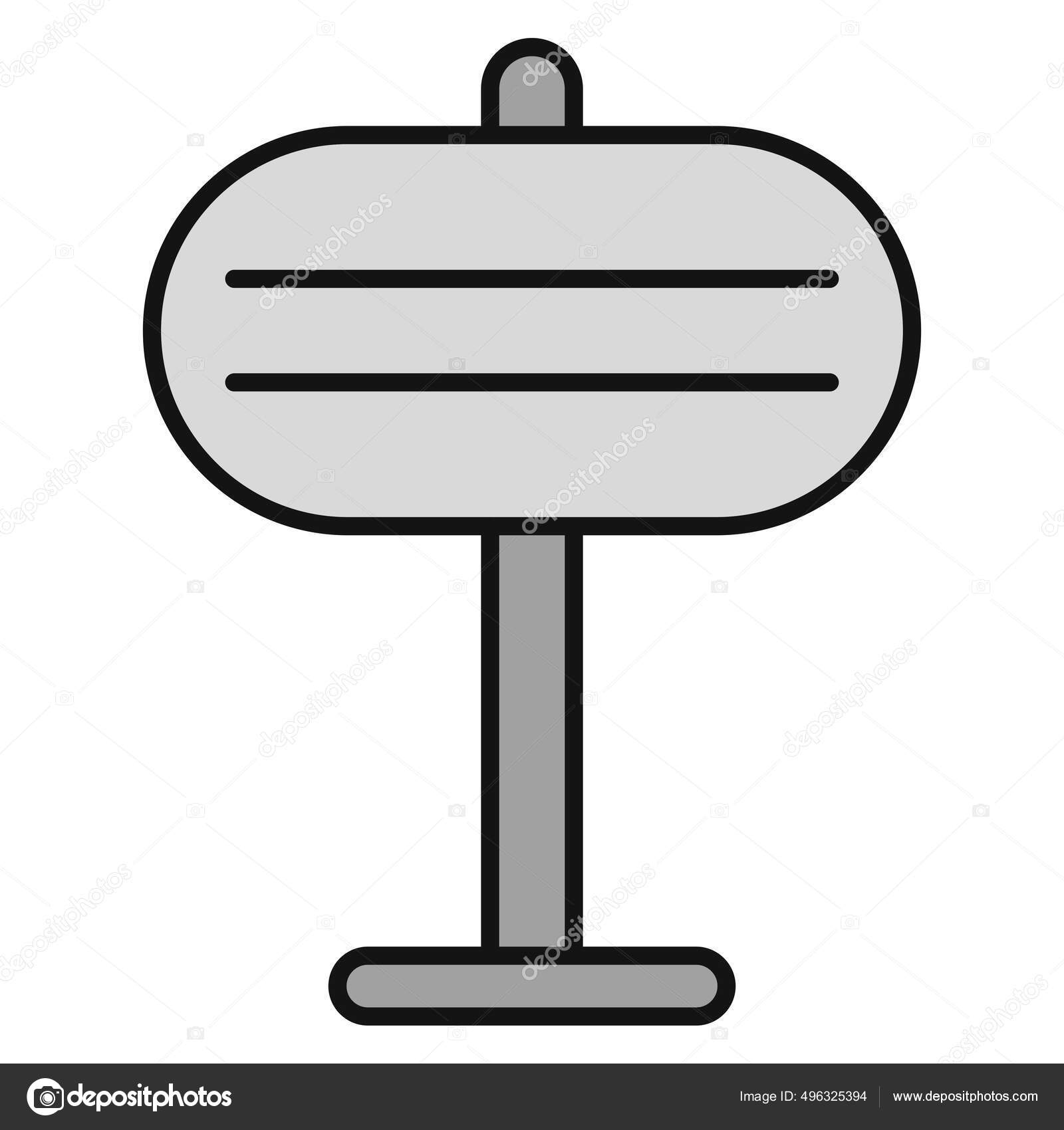 Notice Board Line Filled Grey Vector Icon Design Stock Vector Image by ...