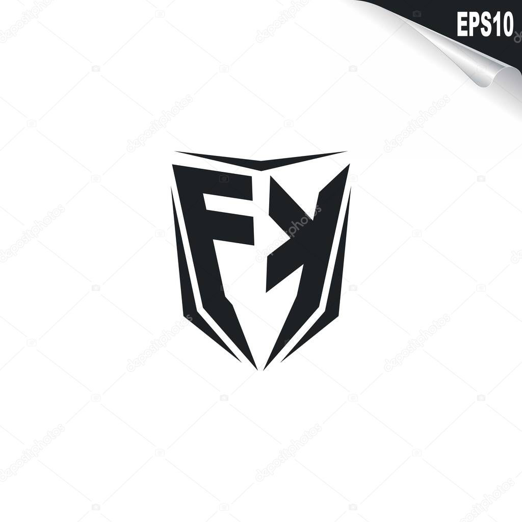 Diseño inicial del logotipo de FK con el estilo del escudo, marca del ...