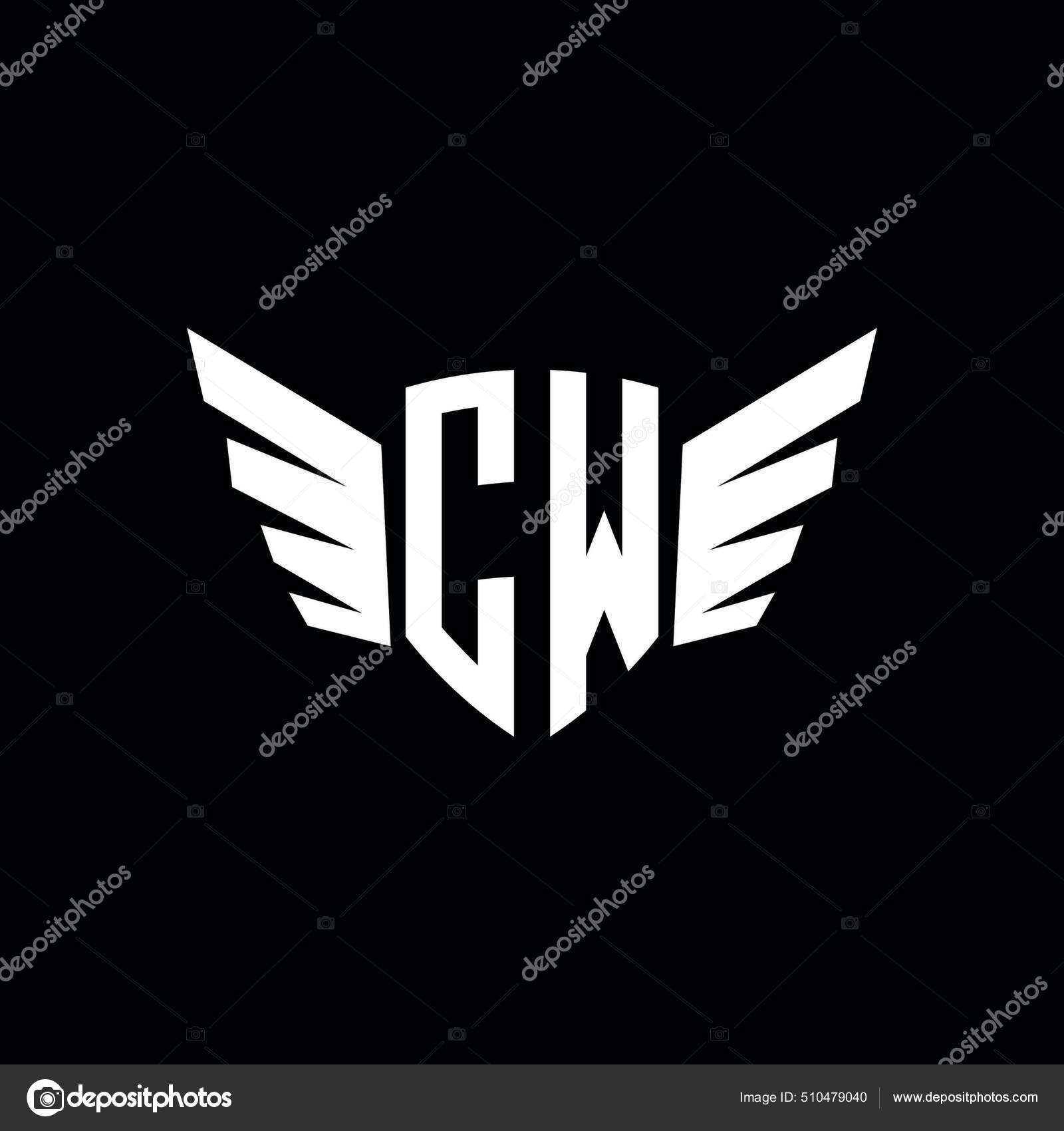 Monogram Logo Geometric Initial Wing Shape Style Design Template Wing Stock Vector Image by ...