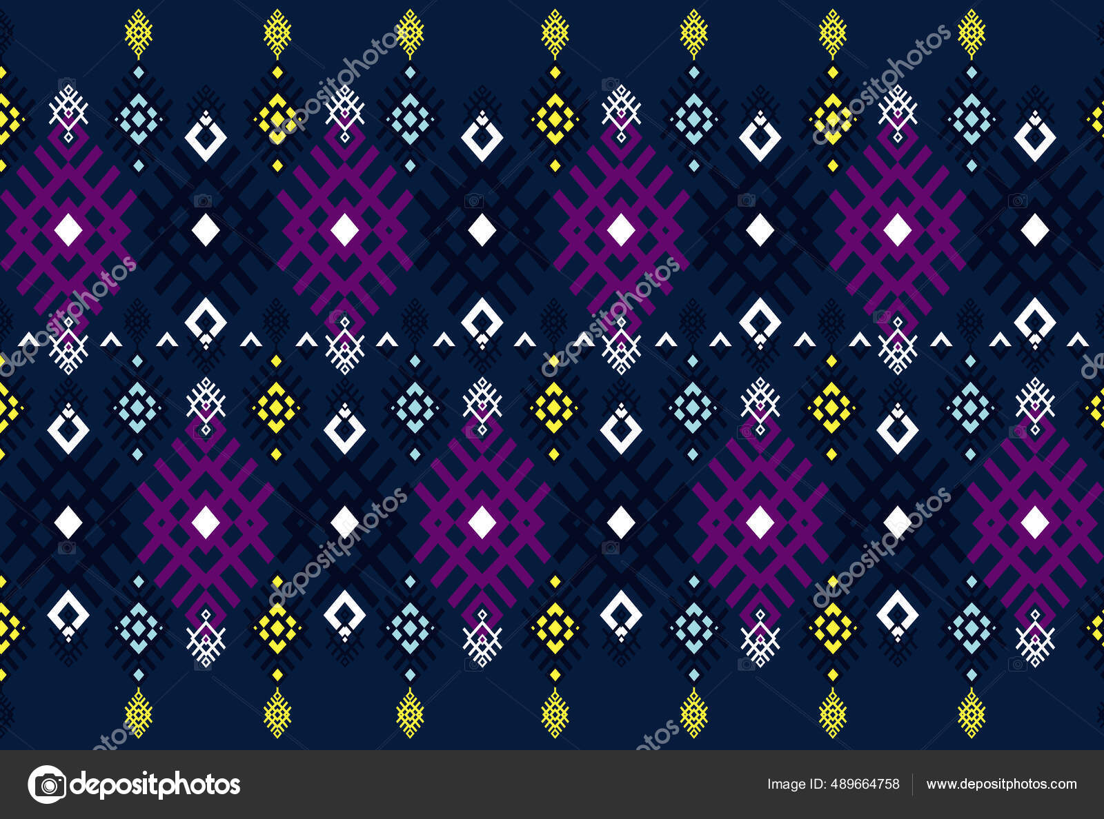 Ethnic Abstract Background Seamless Tribal Folk Embroidery Native Ikat ...