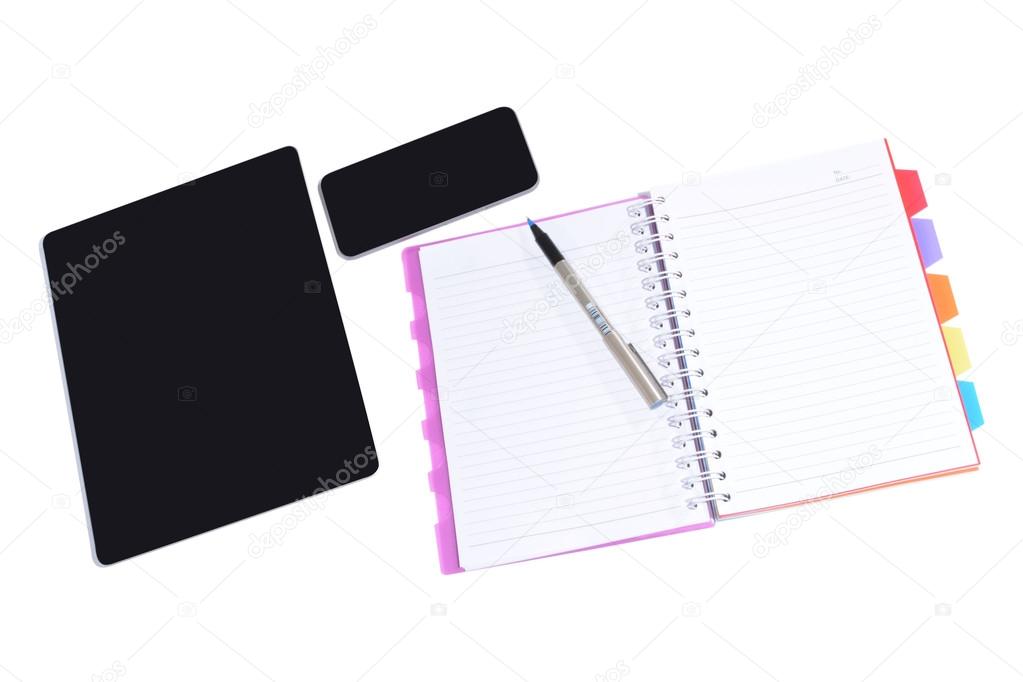 Tablet & Notepad — Stock Photo © stockyme #80549538