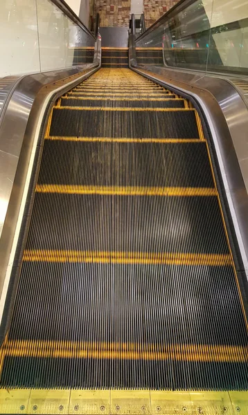 Automatic escalators in various places and buildings. — Stock Photo ...