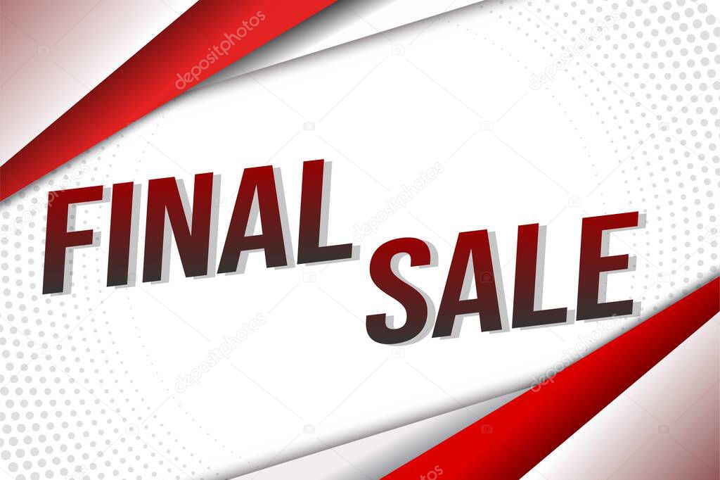 palabra de venta final concepto vector ilustración con líneas de estilo ...