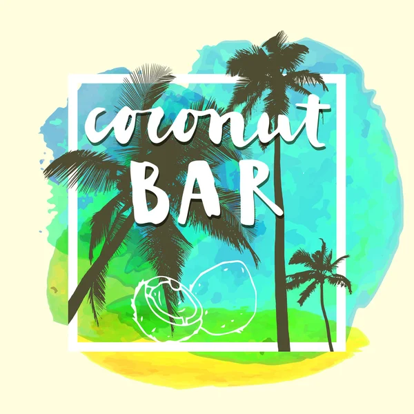Beach Bar. Hand lettered ⬇ Vector Image by © babayuka | Vector Stock ...