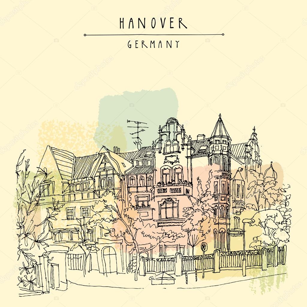 Old town in Hanover, Germany, Europe. Stock Vector Image by ©babayuka ...