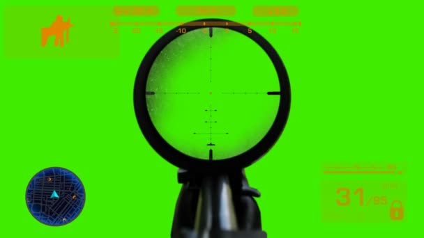 Sniper Scope View Green Screen