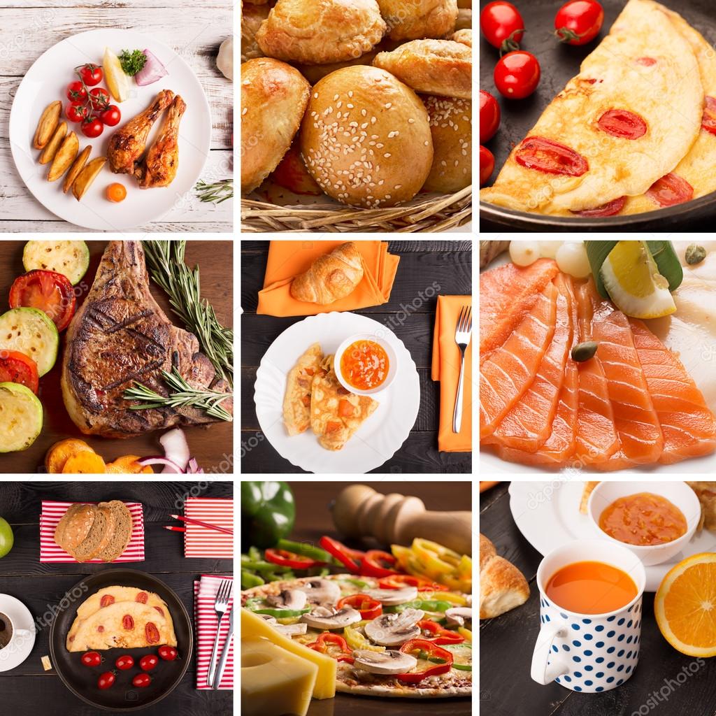 Lunch food collage Stock Photo by ©civil 83685672