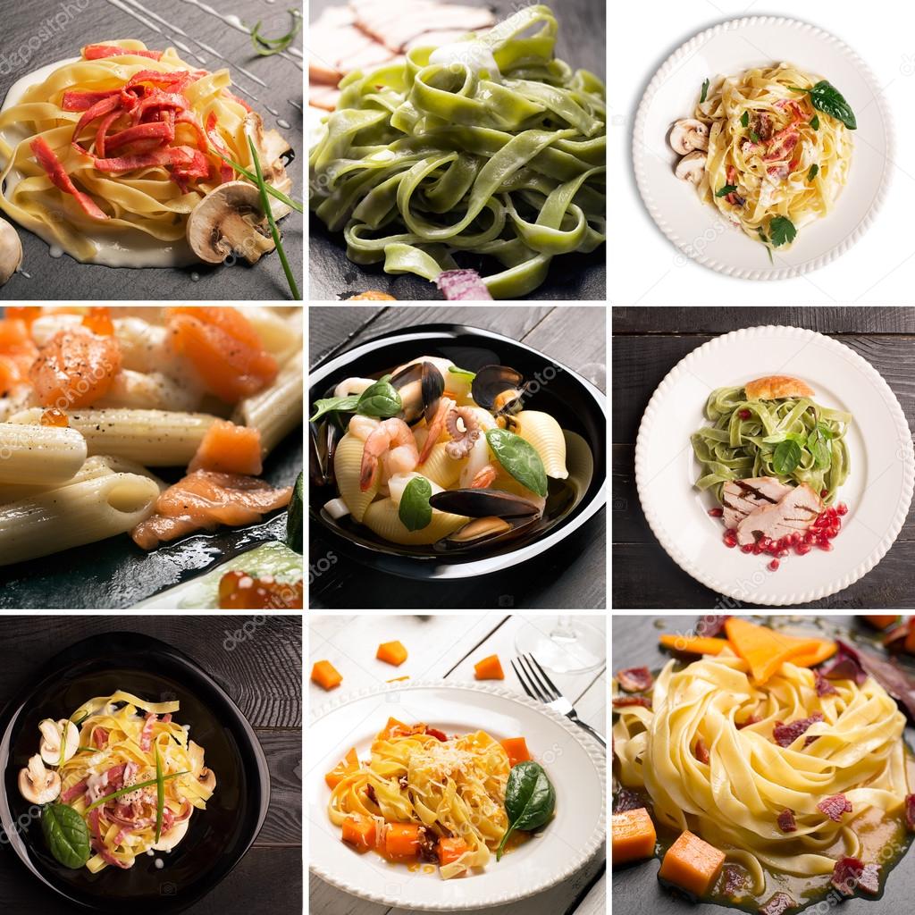 Collage from different photos of Italian pasta Stock Photo by ©civil ...