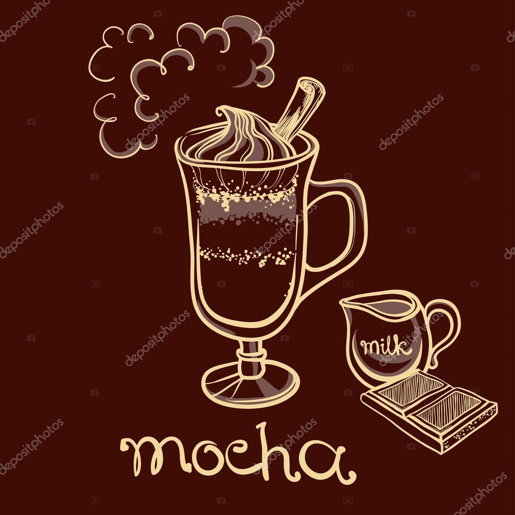 Cup of mocha coffee Stock Vector Image by ©dinkoobraz #80956560