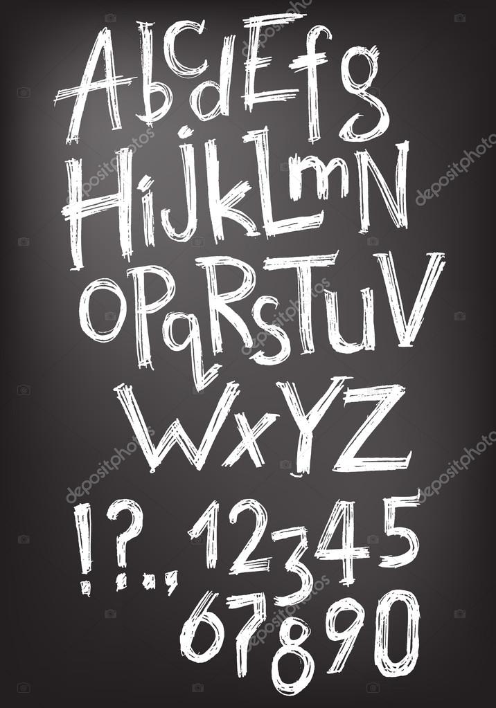 Hand drawn latin alphabet Stock Vector Image by ©dinkoobraz #80956818