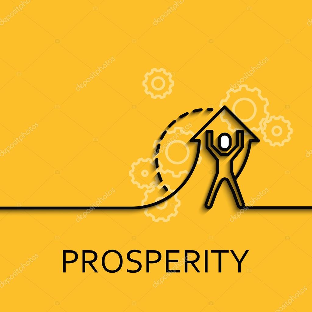 Vector business illustration in linear style with a picture of ...