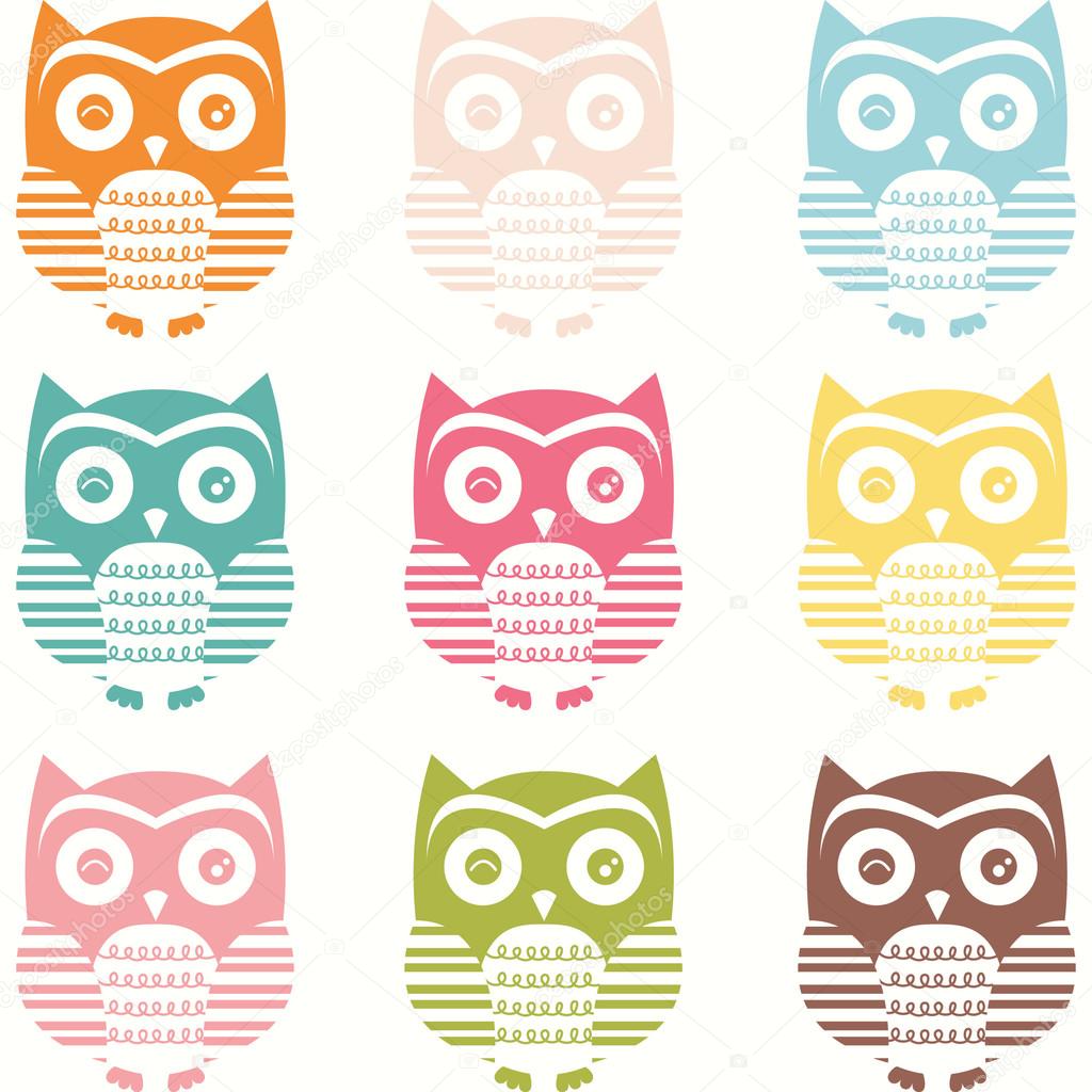 Pastel lindo búho Silhouette.Vector búho . Vector de stock por ©Alexazz ...