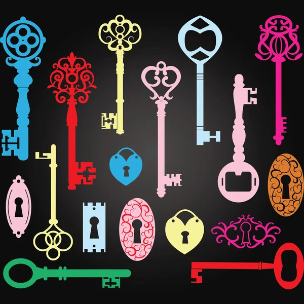 Vintage Keys Silhouette Stock Vector Image by ©Alexazz #101485364