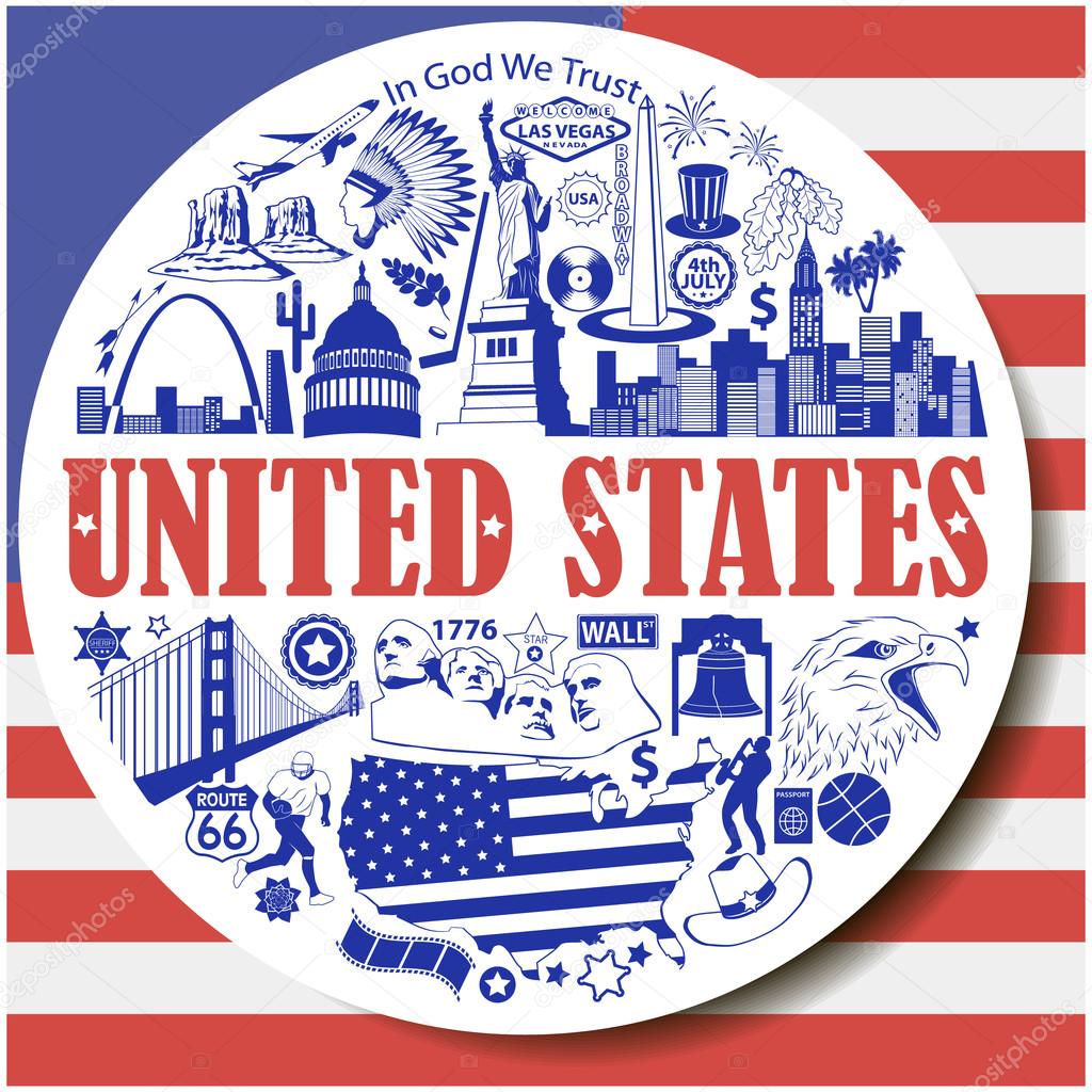 American Landmarks Vector