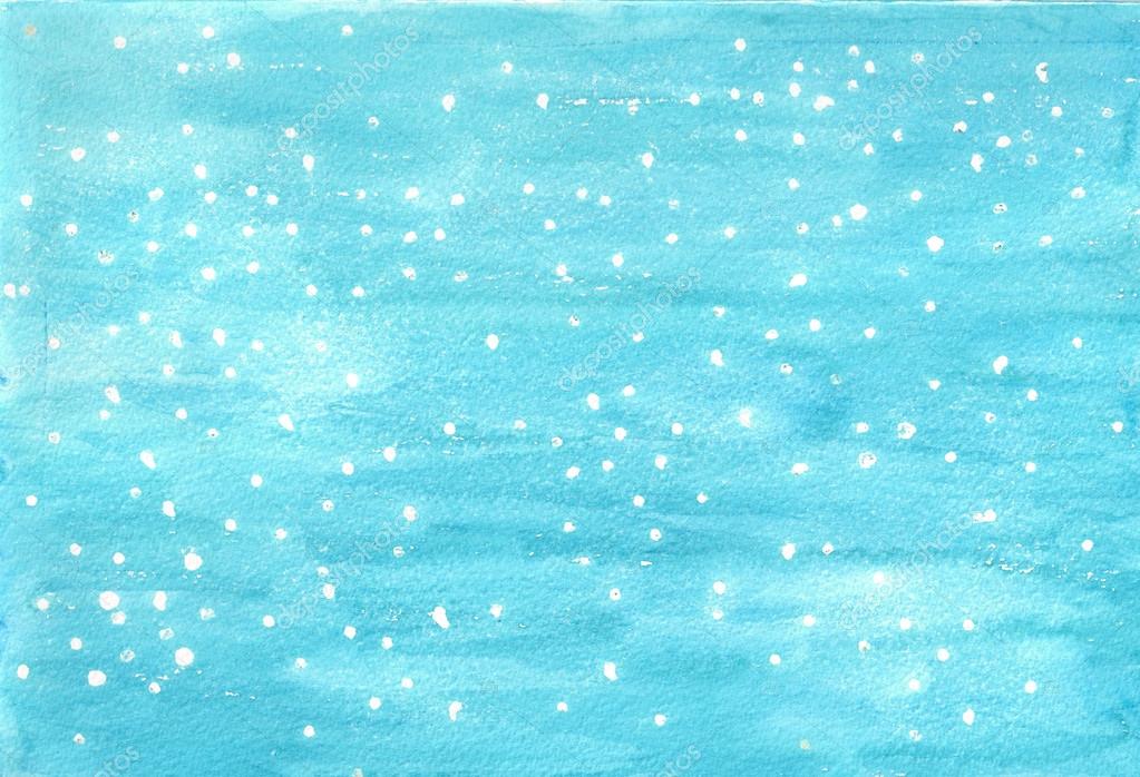 Light blue snowing watercolor background Stock Vector by ©HeatherChow ...