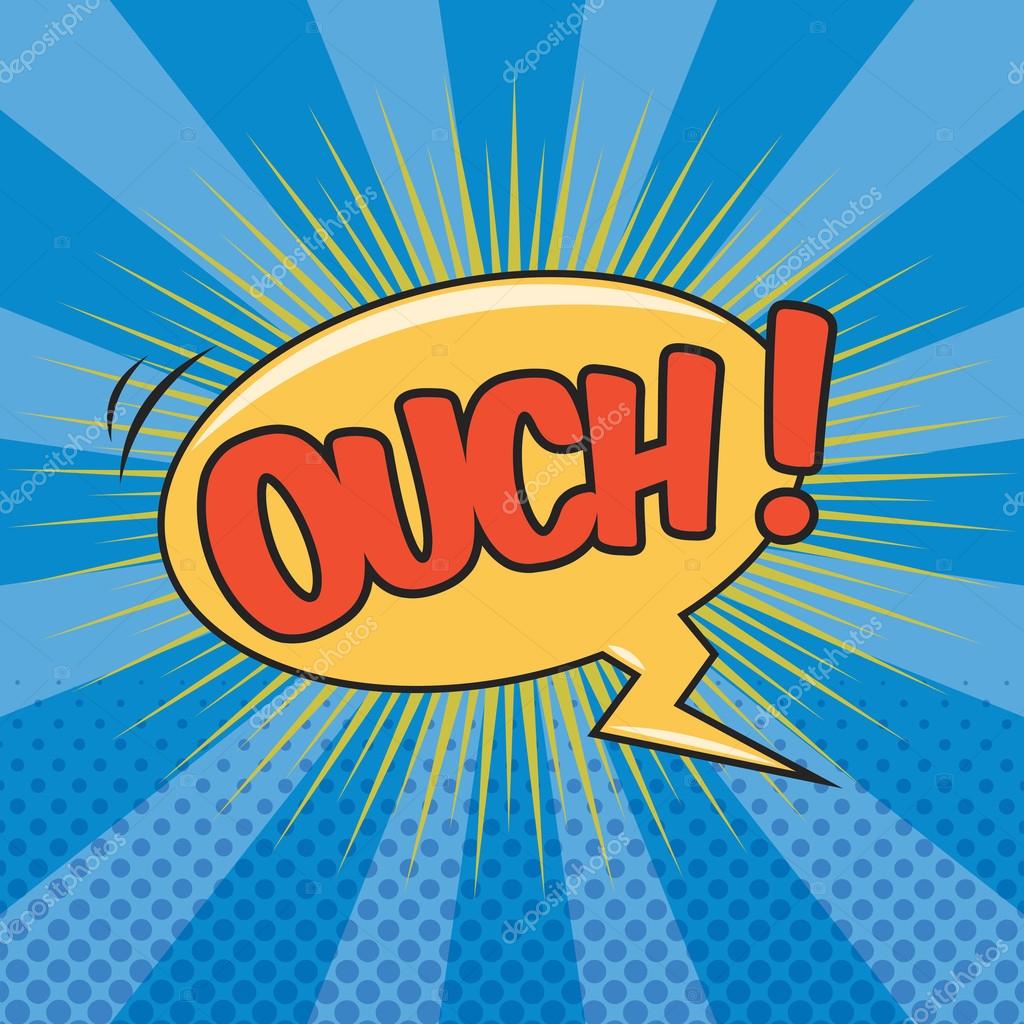 OUCH! Wording Sound Effect for Comic Speech Bubble — Stock Vector ...