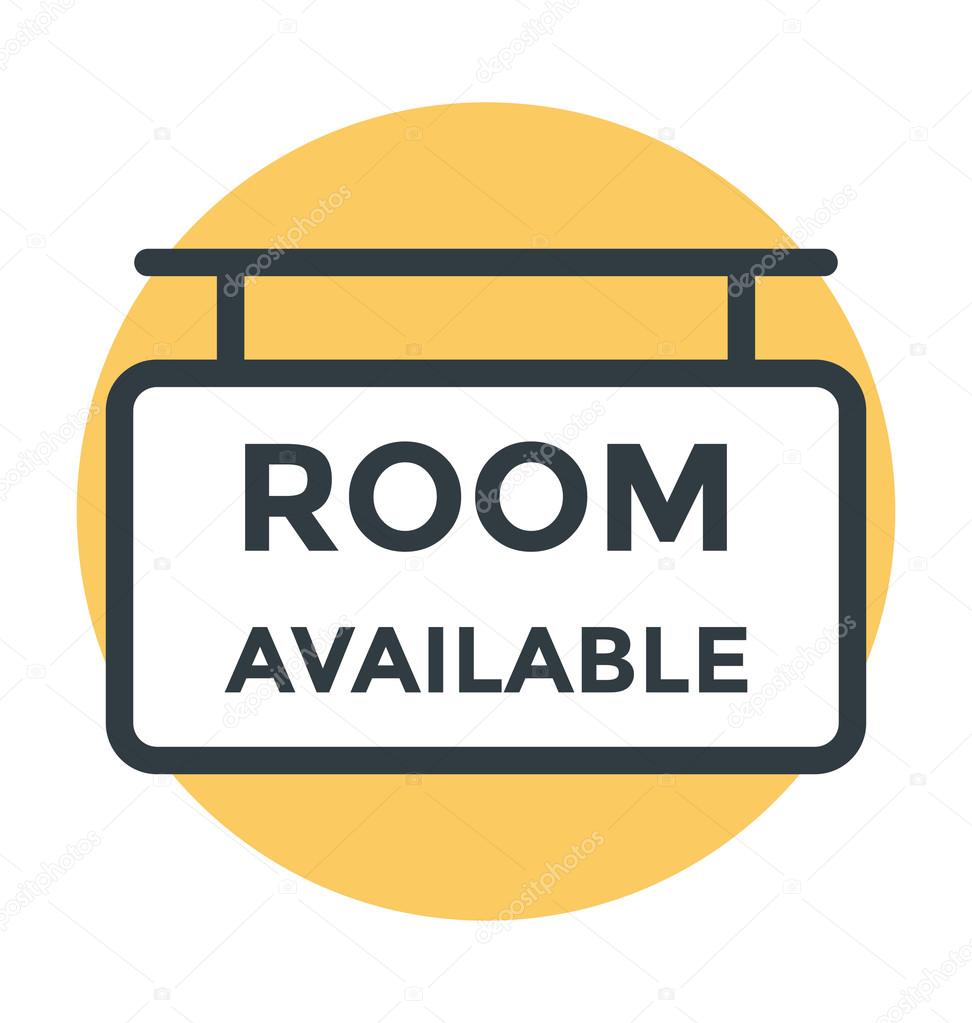 Rooms Available Vector Icon Stock Vector by ©vectorsmarket 100760624