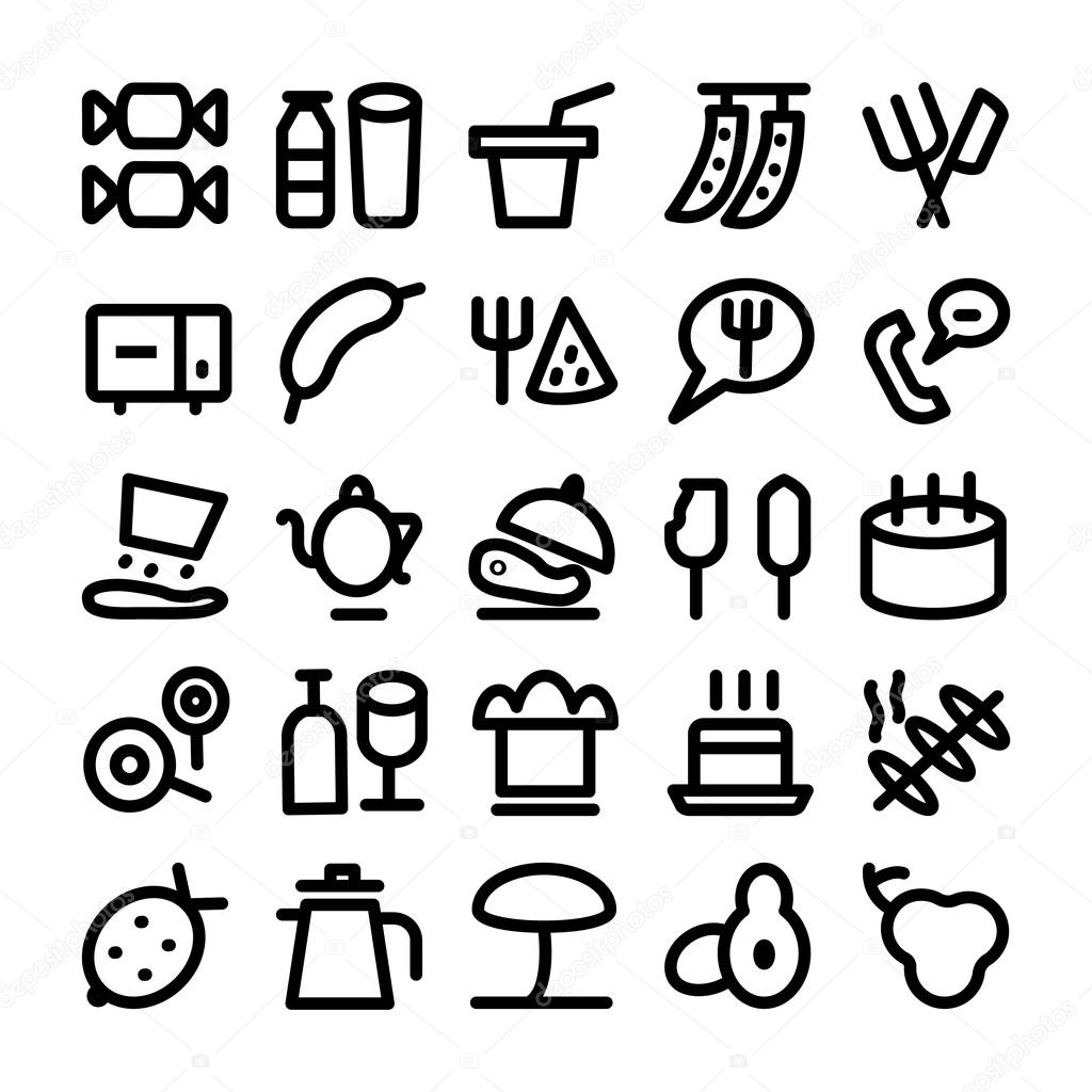 Food Vector Icons 4 Stock Vector Image by ©vectorsmarket #102422564