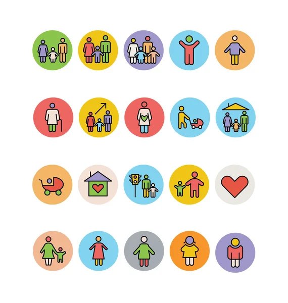 Set of Elegant Family Minimalistic Thin Line Icons ⬇ Vector Image by ...