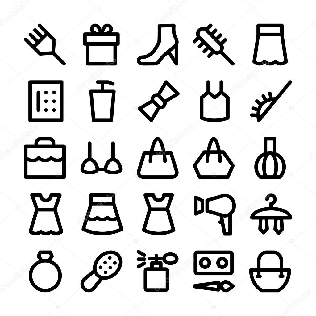 Fashion Vector Icons 6 Stock Vector by ©vectorsmarket 102956554