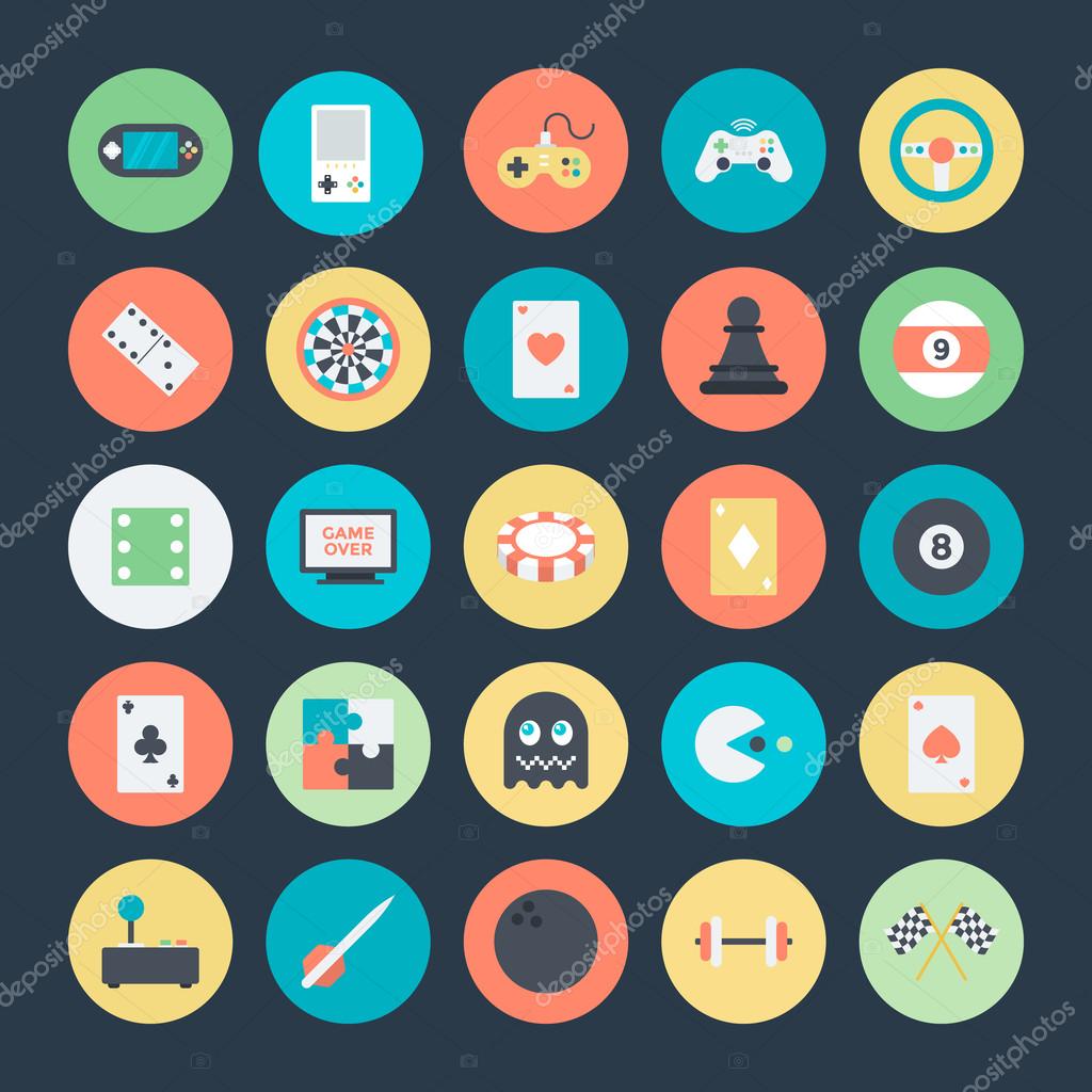 Gaming Colored Vector Icons 1 Stock Vector Image by ©vectorsmarket ...