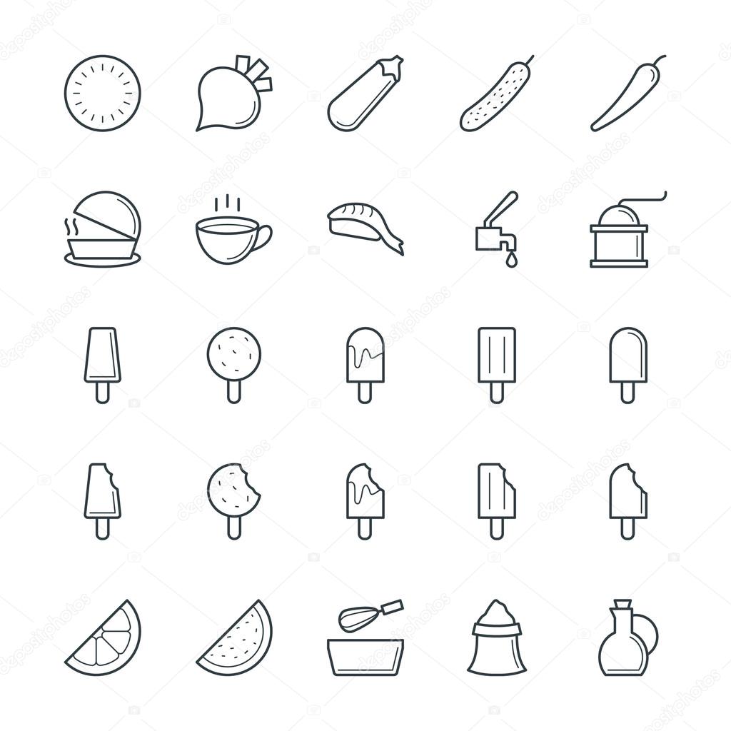 Food Cool Vector Icons 6 Stock Vector by ©vectorsmarket 111204784