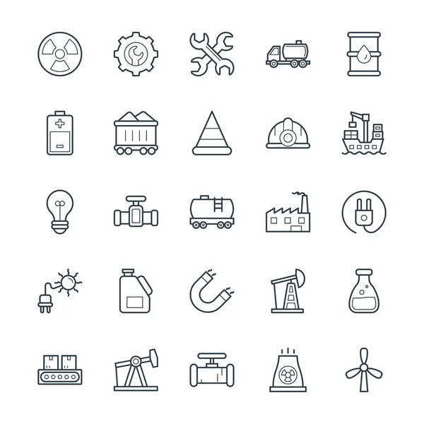 Iconos industriales frescos del vector 1 2024