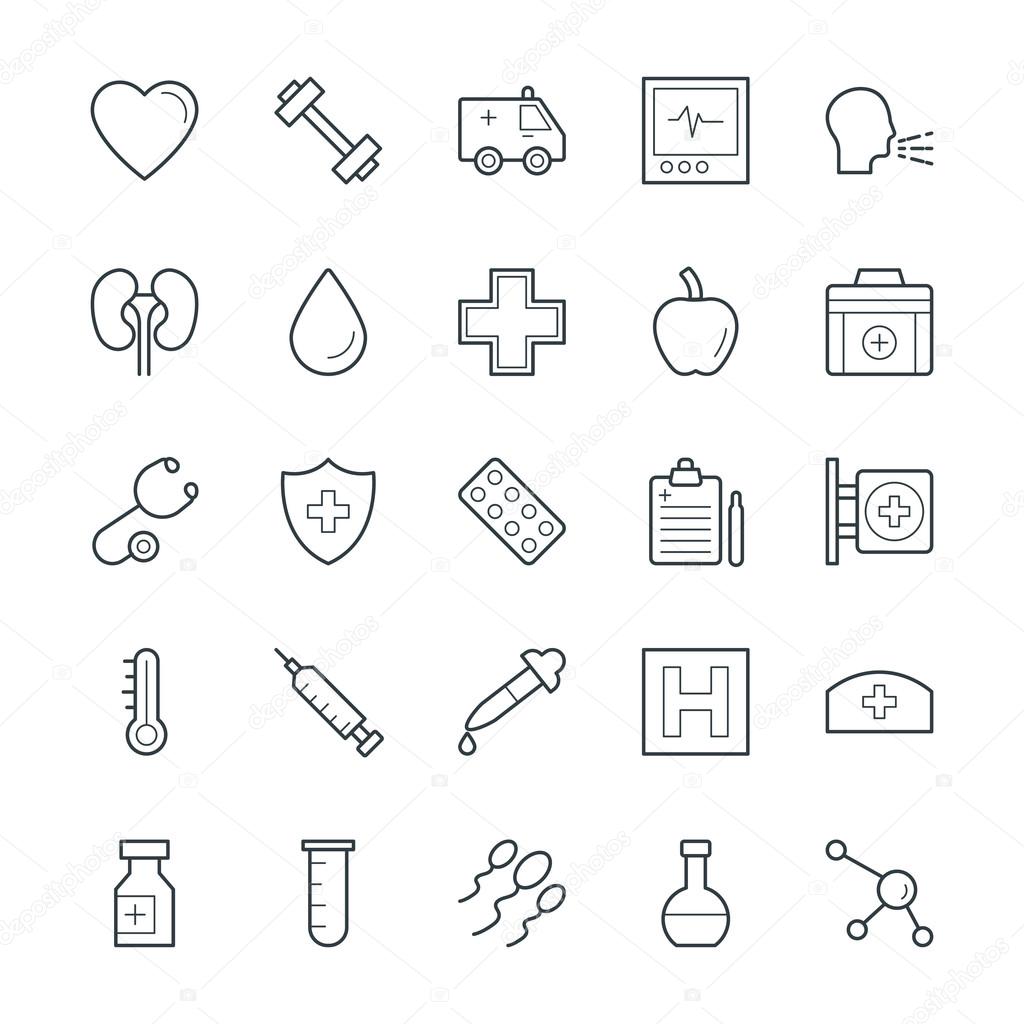 Medical and Health Cool Vector Icons 7 — Stock Vector © vectorsmarket ...