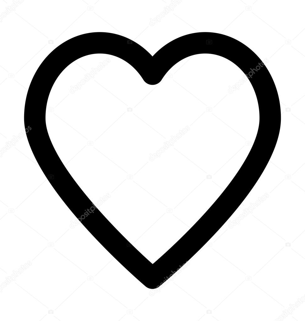 Heart Bold Line Vector Icon Stock Vector Image by ©vectorsmarket #93350514