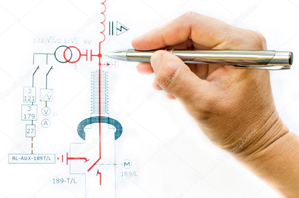 Electrical Blueprint Background
