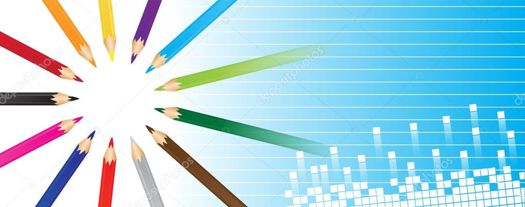 Crayons background vector Stock Vector Image by ©IceDesigner #95316786