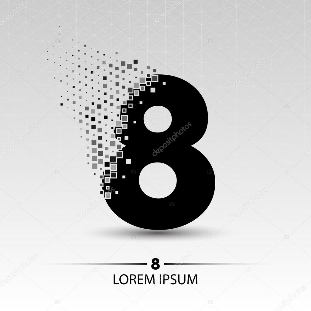Number eight logo vector design illustration Stock Vector by ...