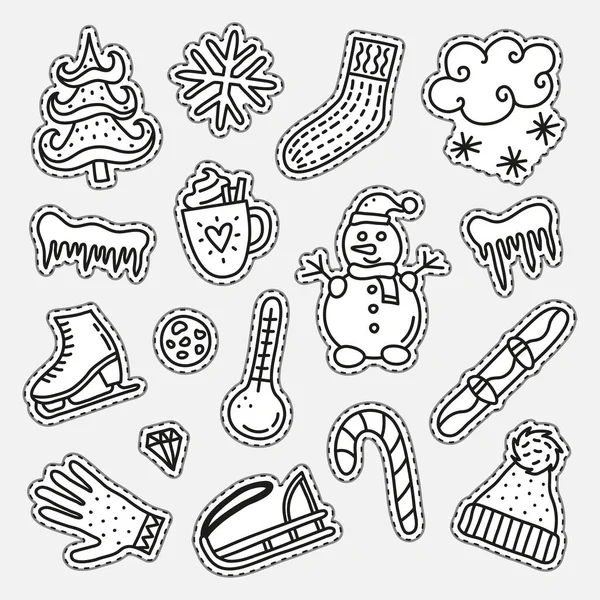 Set Cute Doodle Scandinavian Icons Isolated White Background Nordic ...