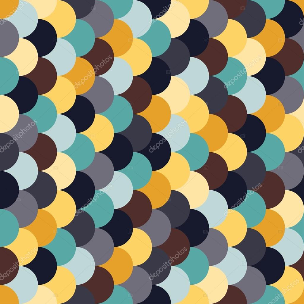 Vector Modern Seamless Colorful Geometry Pattern Overlapping Circles